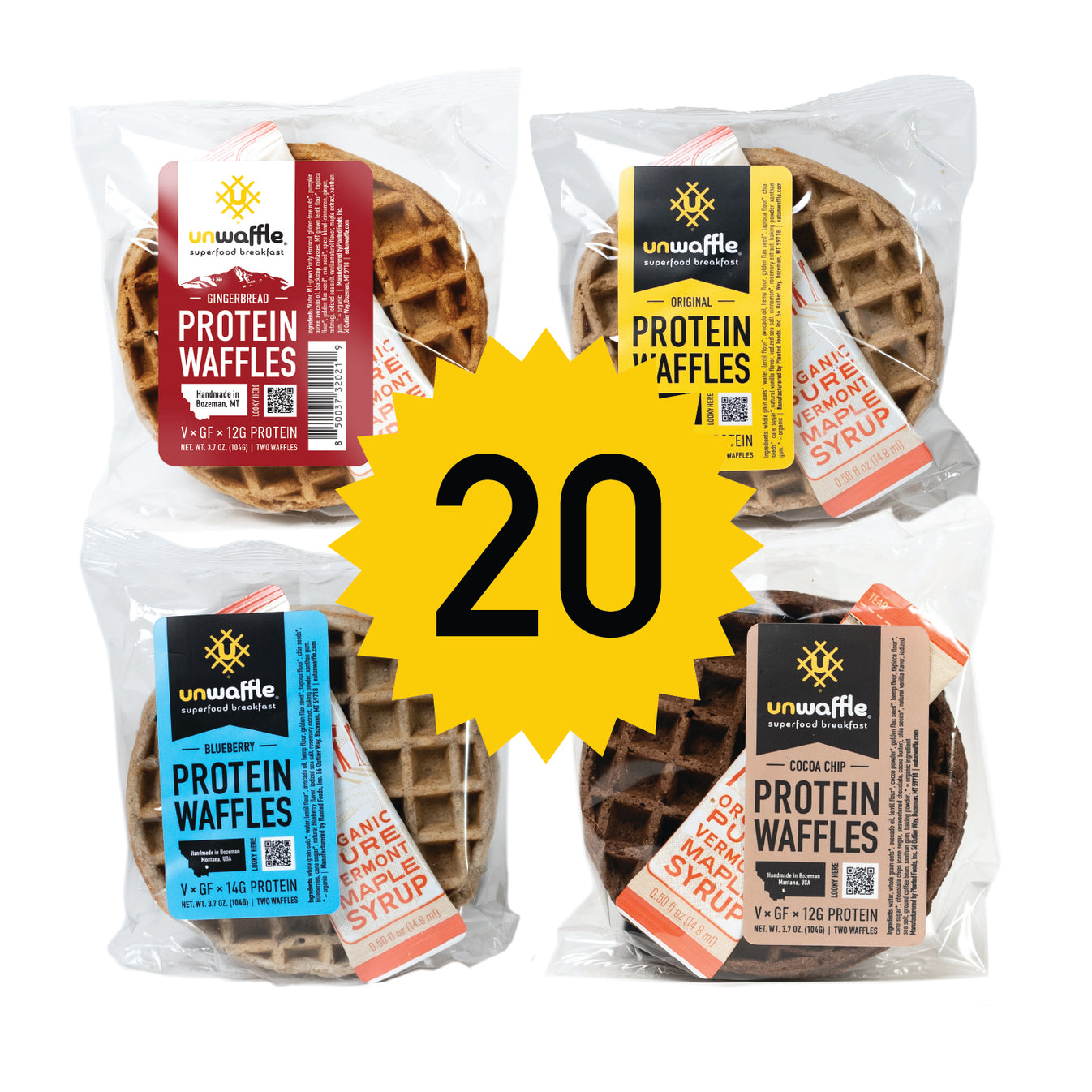 Protein Waffles To Go (20x 2-packs) – Unwaffle