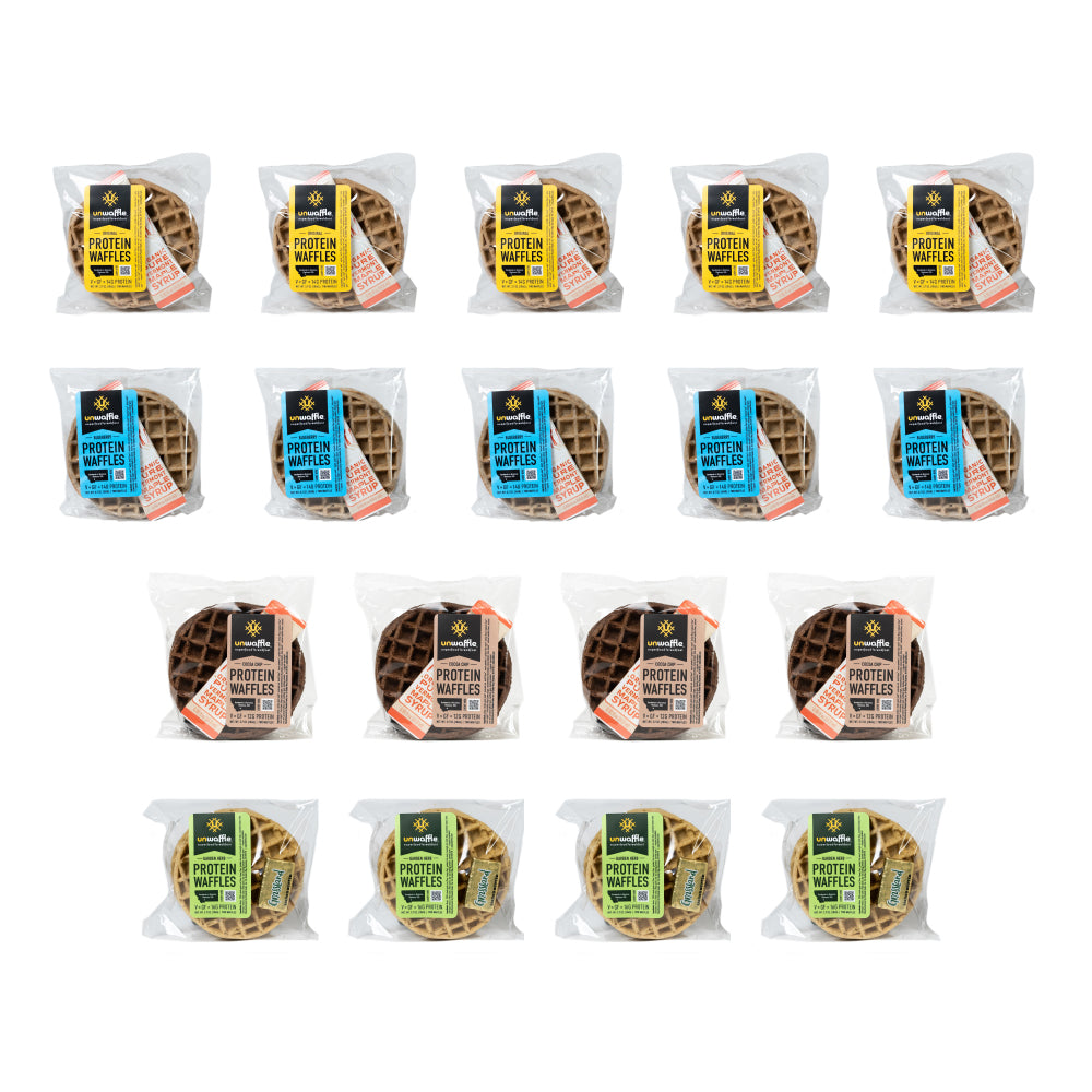Variety Pack - Protein Waffles To Go (18x 2-packs) – Unwaffle